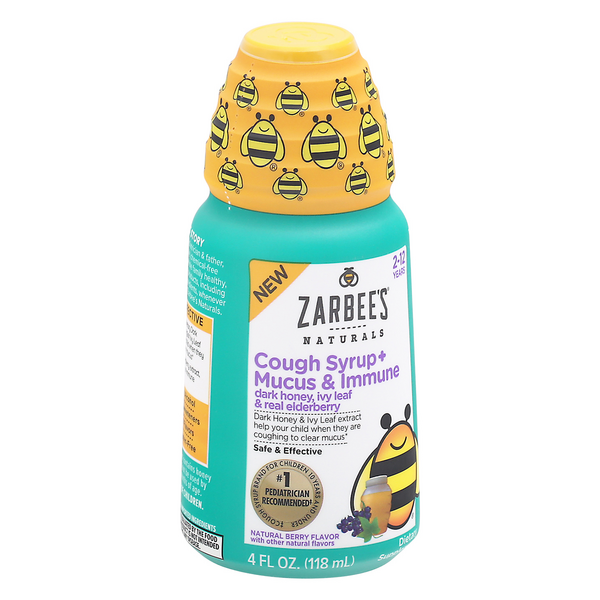 Zarbee's Naturals Child Cough Syrup + Mucus & Immune Natural Berry ...