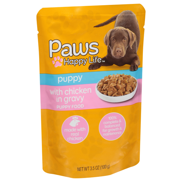 Paws Happy Life Puppy Food, With Chicken In Gravy | Hy-Vee Aisles ...