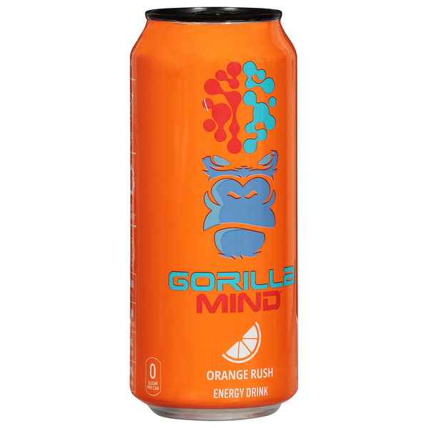 Gorilla Mind Orange Rush Energy Drink 16 fl oz | Hy-Vee Aisles Online ...
