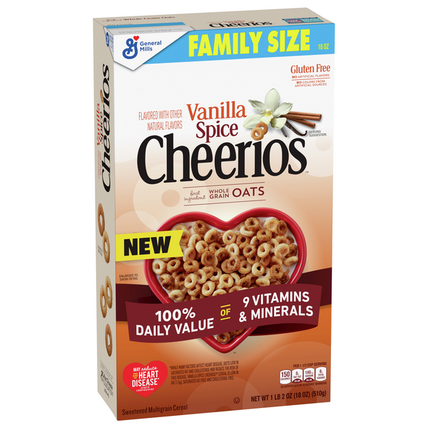 General Mills Vanilla Spice Cheerios Cereal, Family Size | Hy-Vee ...