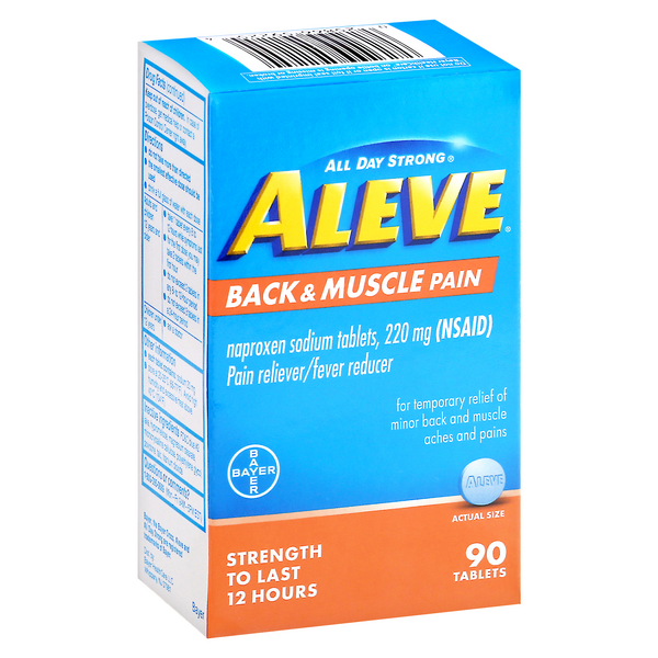 Aleve All Day Strong 220 mg Back & Muscle Pain Tablets 90 ea Box | Hy ...