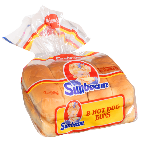 Sunbeam Hot Dog Enriched Buns 8Ct | Hy-Vee Aisles Online Grocery Shopping