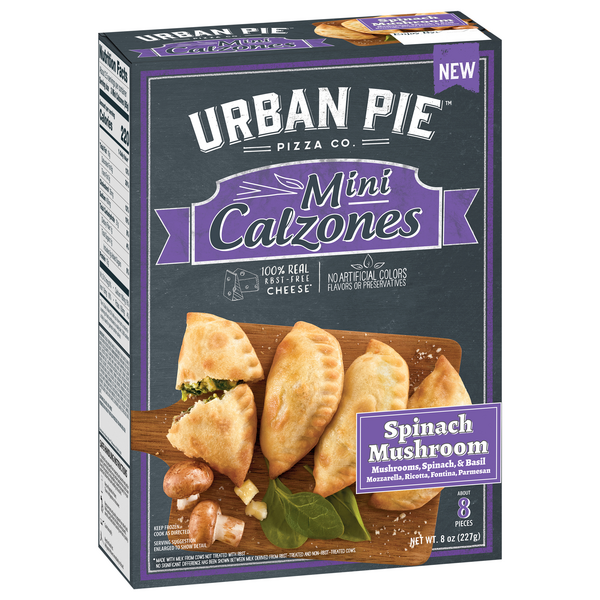 Urban Pie Pizza Co. Mini Calzones, Spinach Mushroom, 8Ct | Hy-Vee ...