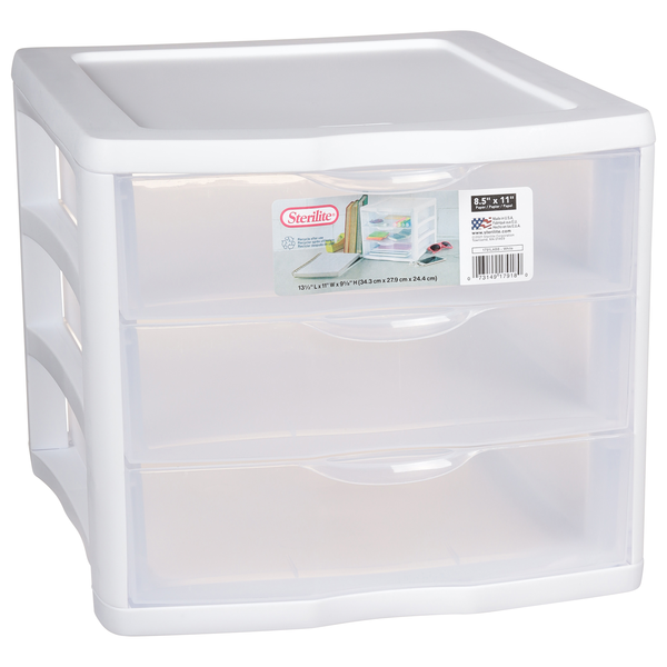 Sterilite 3 Drawer Organizer, White | Hy-Vee Aisles Online Grocery Shopping