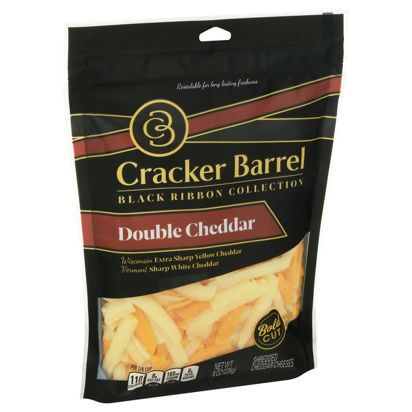 Cracker Barrel Shredded Cheese, Double Cheddar, Bold Cut | Hy-Vee ...